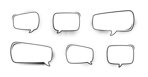 Retro blank comic speech bubbles set with black Vector Image