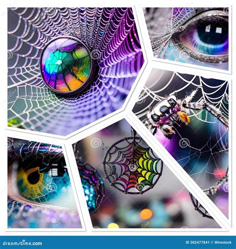 Spider Collage Of Triangles Vector Illustration