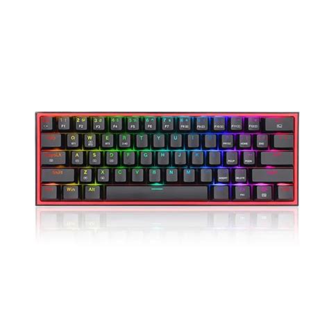 لوحة مفاتيح ميكانيكية Redragon Fizz Pro للألعاب سلكية أسود Pcd طبيب