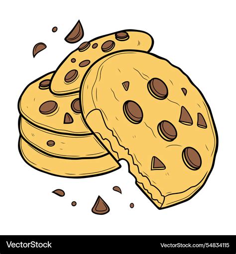 Chocolate Chip Cookies Royalty Free Vector Image