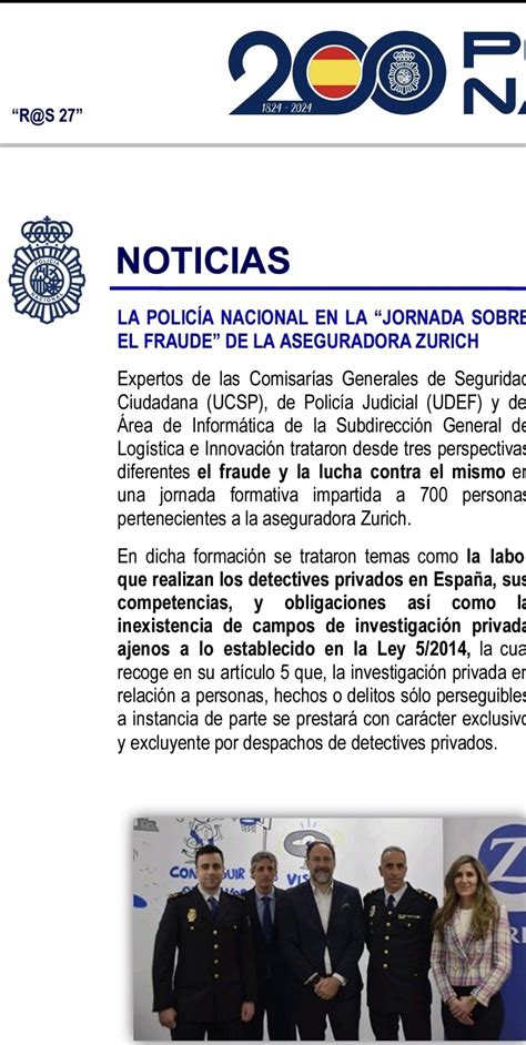 La PolicÍa Nacional En Las Jornadas De Lucha Contra El Fraude De La