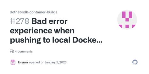 Bad Error Experience When Pushing To Local Docker That Isn T Running