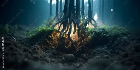 Diagram Illustrating Carbon Sequestration Technology Capturing Co2 Emissions Underground To