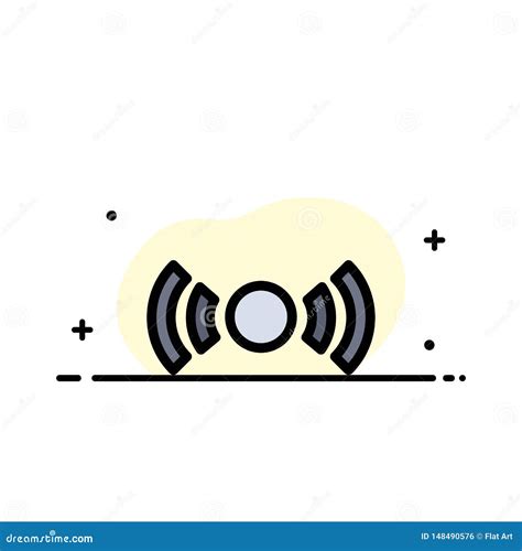 Basic Essential Signal Ui Ux Business Flat Line Filled Icon Vector Banner Template Stock