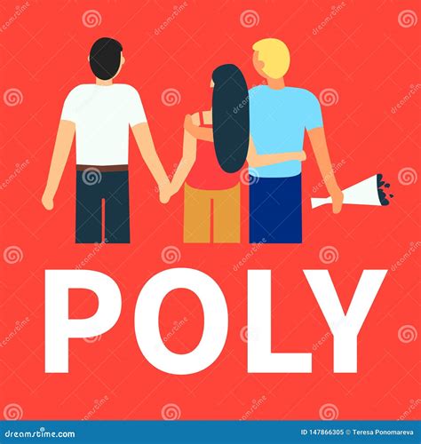 Flat Illustration Of Partners Polyamorous Love Open Romantic And