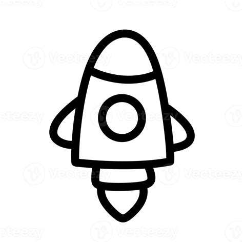 Spaceship Icon Line Element 18817923 Png