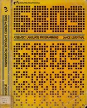 Leventhal 6809 Assembly Language Programming Lance A Leventhal