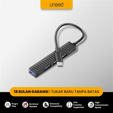 Jual UNEED USB Hub Type C To 4 Port USB A 3 0 High Speed 5Gbps UUH105 Shopee Indonesia