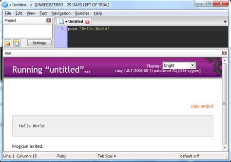 Installing E TextEditor And Cygwin Def Rails