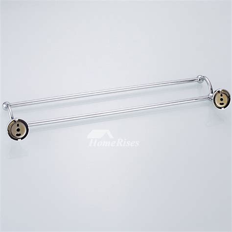 Bathroom Towel Rack 20 22 24 Inch Brass Decorative Double Bar Wall