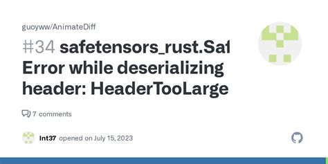 Safetensors Rust SafetensorError Error While Deserializing Header