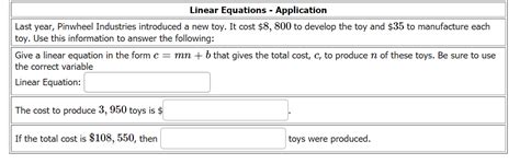 Solved Linear Equations Application Last Year Pinwheel