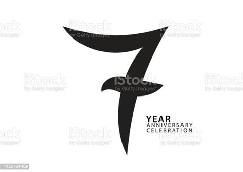 7 주년 기념 축 하 블랙 컬러 로고 타입 벡터 7 숫자 디자인 7 번째 생일 초대장 로고 번호 디자인 벡터 일러스트 레이 션 그래픽 요소 서예 글꼴 타이포그래피 로고