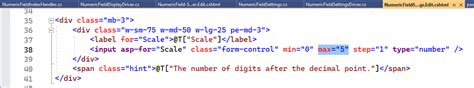 Numericfieldsettingseditcshtml Limits Scale To Max Of 5 · Issue