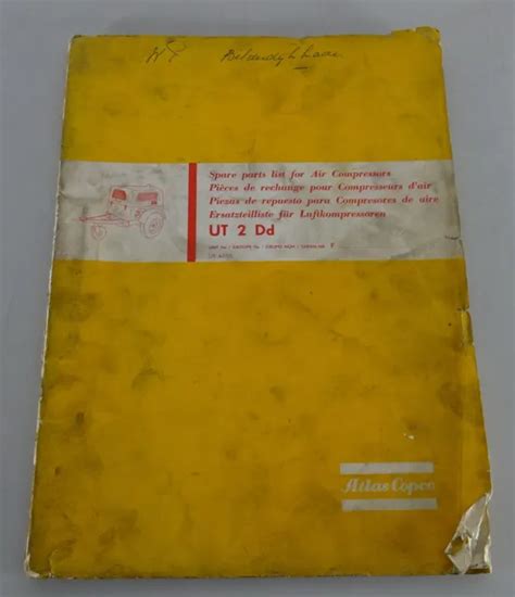 PARTS CATALOG Parts List Atlas Copco UT 2 DD Air Compressor Stand 07