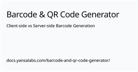 Client Side Vs Server Side Barcode Generation Barcode QR Code Generator