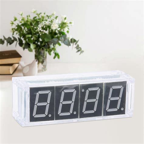 4 Digit Diy Digital Led Clock Kit Auto Display Timetemperature