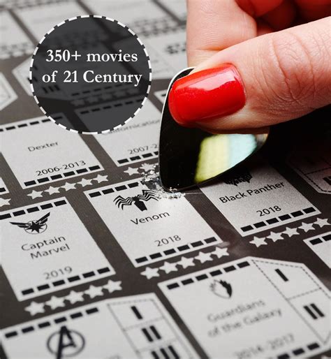 Scratch Off Movie Poster 100 Bucketlist Movie Poster Scratch Etsy