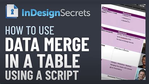 Indesign How To Use Data Merge In A Table Using A Script Creativepro