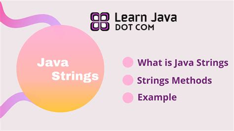 Java Strings