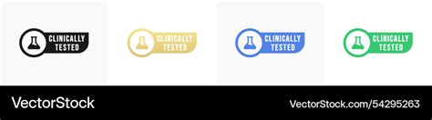Clinically Tested Label Or Icon Royalty Free Vector Image