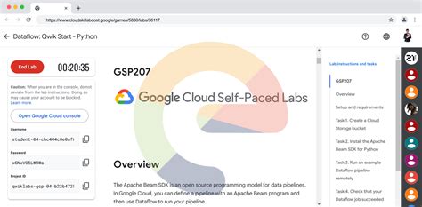 Dataflow Qwik Start Python Gsp207