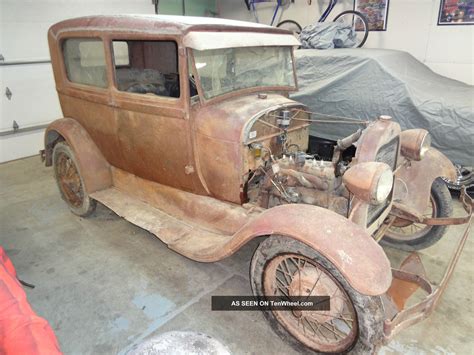 1928 Model A Ford Tudor Barn Find Rat Rod Project Street Rod Has