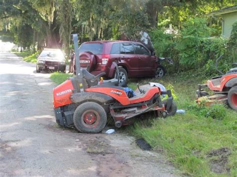 Pasco Employee Airlifted After Fiery Lawnmower Crash Land O Lakes