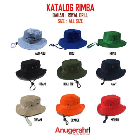 Jual Topi Rimba Rempeltopi Gunungtopi Outbondtopi Buckettopi Kebun
