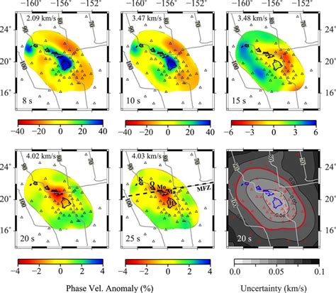 Map Views Of Phase Velocities From Ant At Different Periods The Download Scientific Diagram