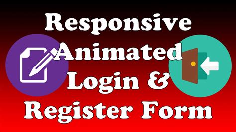 Modern Responsive Animated Login And Registration Form Using Only Html