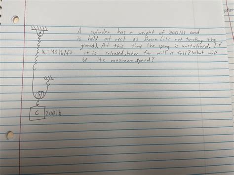 Solved Please Solve To Find How Far It Will Fall And What Chegg Com