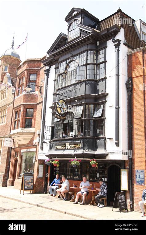 Three Pigeons Inn Public House Historic English Pub On Guildford High