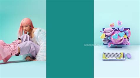 Teclado Bluetooth Logitech POP Keys Mecánico Teclas Emoji Español USB Inalámbrico Rojo Marrón