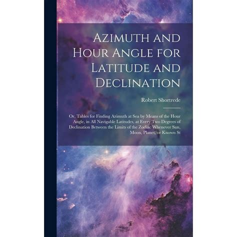 Azimuth And Hour Angle For Latitude And Declination Or Tables For