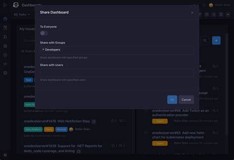 Custom Dashboard Onedev Documentation