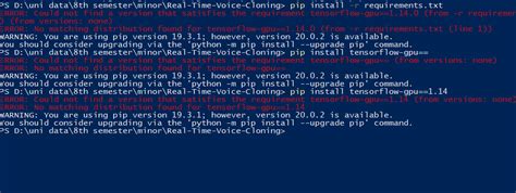 Install Requirement Error · Issue 266 · Corentinjreal Time Voice