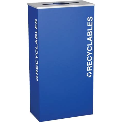 Alpine Industries 17 Gallon Stainless Steel Open Top Recycling Bin