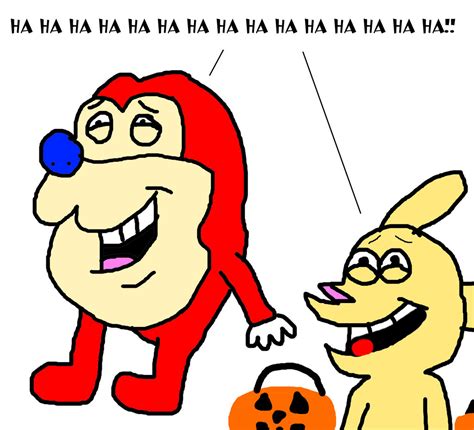 Ren And Stimpy Laughing For Halloween By Mjegameandcomicfan89 On Deviantart