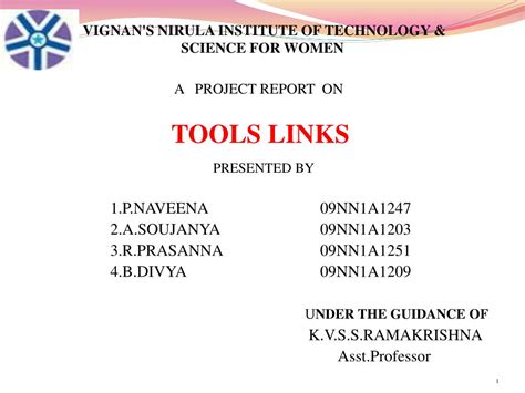 PPT VIGNAN S NIRULA INSTITUTE OF TECHNOLOGY SCIENCE FOR WOMEN PowerPoint Presentation ID