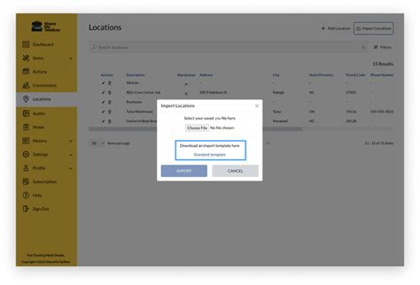 Add Edit Delete Locations