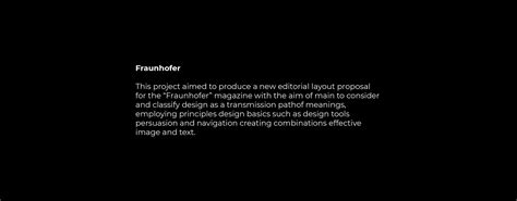 Magazine Fraunhofer Behance