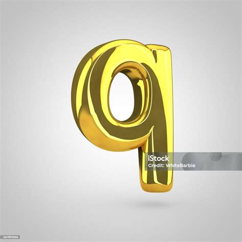 흰색 배경에 고립 된 황금 편지 Q 소문자 0명에 대한 스톡 벡터 아트 및 기타 이미지 0명 3차원 형태 금 금속 Istock