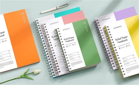 EMSHOI A Notebook College Ruled Pages Sheets Wirebound Notepad With Gsm Lined