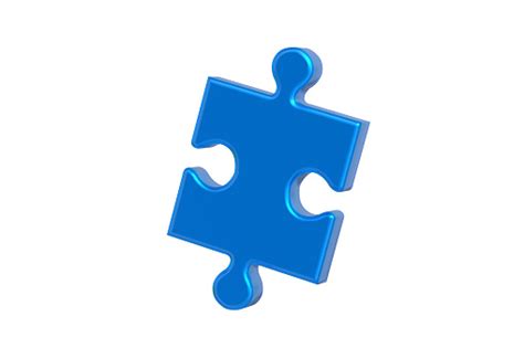 흰색 배경에 고립 된 금속화 된 퍼즐 흔들림 조각 3d 렌더링 0명에 대한 스톡 사진 및 기타 이미지 0명 3차원 형태