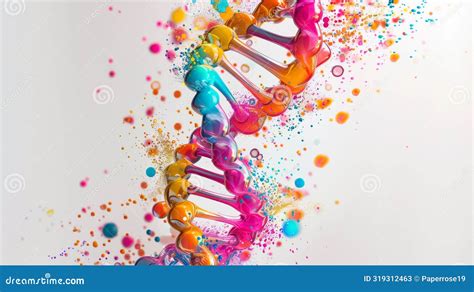 Dna Helix Enlarged Model In Bright Colors Stock Illustration Illustration Of Presentation