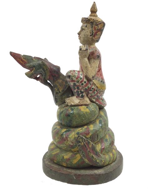 Lot 2 Antique Wood Carved Tibetan Deity Figures