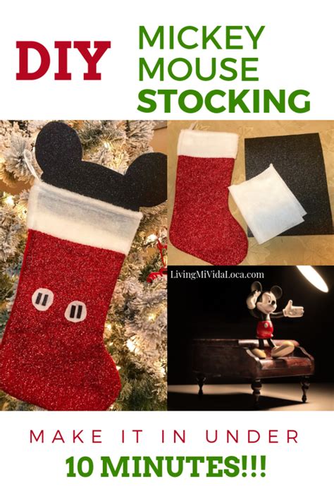 Diy Mickey Mouse Stocking Dollar Store Christmas Stocking Makeover