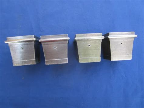 4 SABOTS CARRÉS laiton pieds meuble table Hauteur 4 15 cm stock