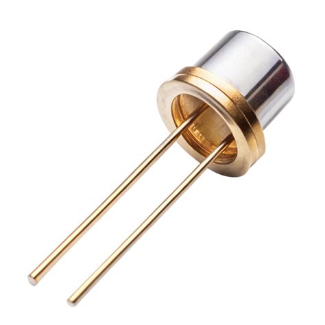 Compact Photodiode Component With Gold Leads And Lens For Light Sensing In Electronic And